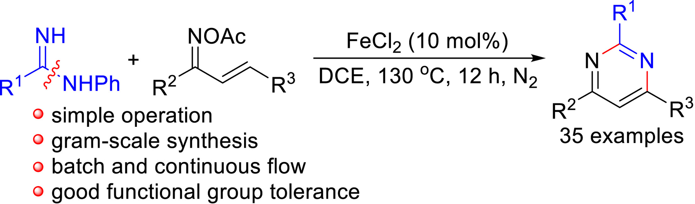 Iron-catalyzed [4 + 2] annulation of amidines with α,β-unsaturated ...